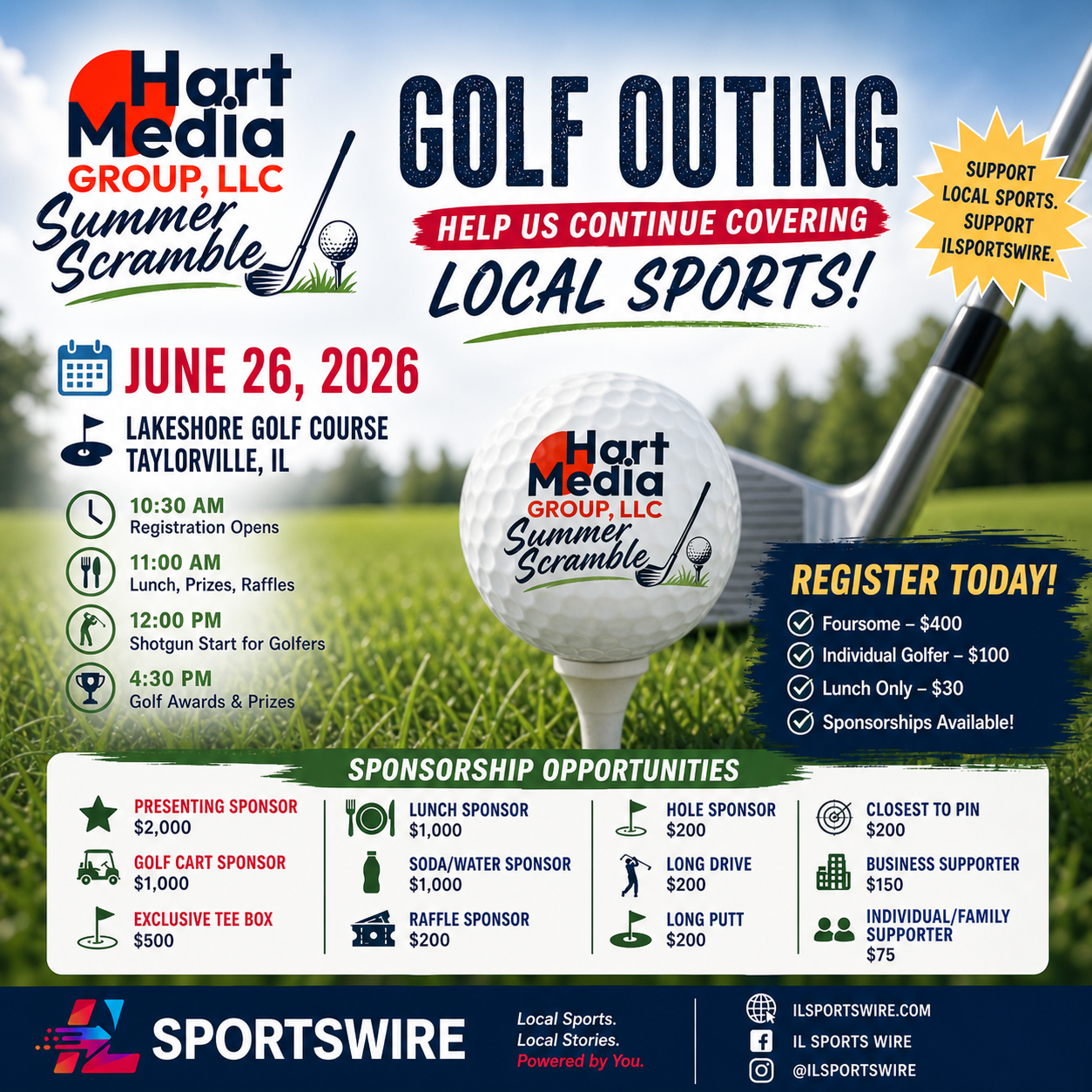 We’re excited to announce our upcoming Summer Scramble Golf Outing!